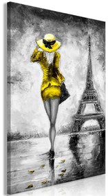 Obraz - Pařížanka - žlutá 40x60