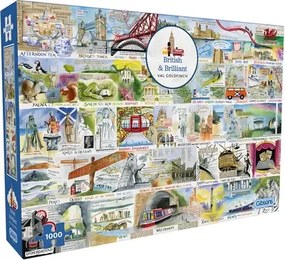 GIBSONS Puzzle Britské a brilantní / 1000 dílků / 68x49 cm