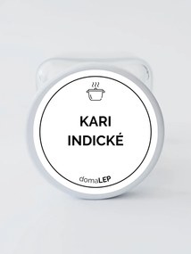 Samolepka na kořenky KARI INDICKÉ bílá 5 cm tučné písmo