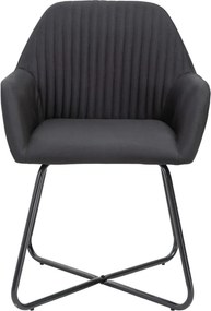 Jídelní židle 2 ks černé textil 249813