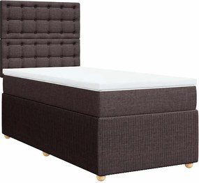 Box spring postel s matrací tmavě hnědá 80x200 cm textil 3294200