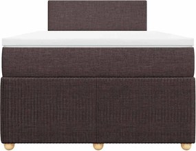 Box spring postel s matrací tmavě hnědá 120x200 cm textil 3287419