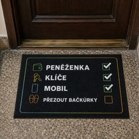 Mercury Flooring, Rohožka Checklist 40x60 cm - na ven i na doma, 40x60, černá