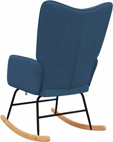 Houpací křeslo modré textil 328011