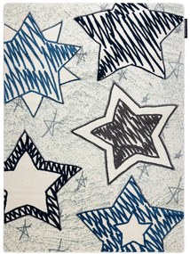 Dywany Łuszczów, Dětský kusový koberec Petit Stars blue, 160x220, modrá, dětský pokoj
