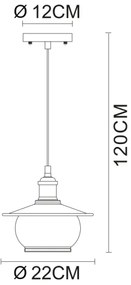 Globo 69030 - Závěsné svítidlo 1xE27/60W