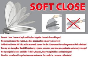 Sapho, AVVA Slim WC sedátko s pomalým zavíráním, bílá/chrom, 100787