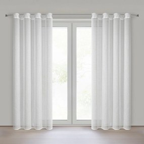 ZÁCLONA NA KROUŽCÍCH ELIRA 140X250 CM BÍLÁ