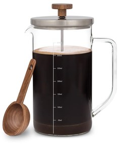 Glaswerk Ristretto, french press, 0,35 l, borosilikátové sklo, nerezová ocel, ořechové dřevo