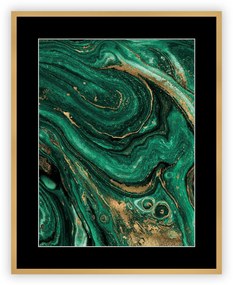 Obraz Abstract Green&amp;Gold II 40 x 50 cm