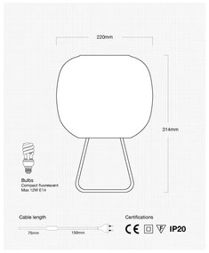 Himmee T1O Stolní lampa, černá