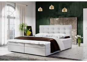 Moderní postel 140x200 STIG II s úložným prostorem  - béžová