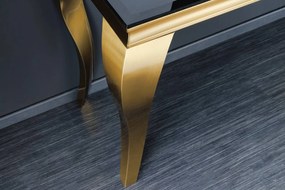 Designová konzole Rococo 140 cm černá / zlatá