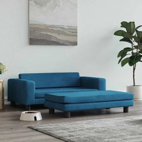 vida Pelíšek pro psa s prodlužovacím dílem modrý 100x50x30 cm samet 172019