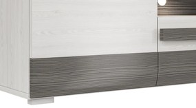 Televizní stolek 2D LANTANA borovice sněžná/šedá