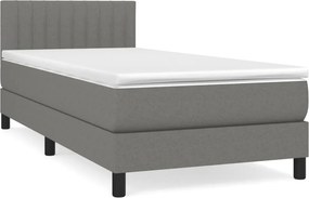 Box spring postel s matrací tmavě šedá 80 x 200 cm textil 3140170
