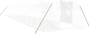 Skleník s ocelovým rámem bílý 42 m² 14 x 3 x 2 m 3188055