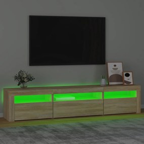 TV skříňka s LED osvětlením dub sonoma 195 x 35 x 40 cm 3152740