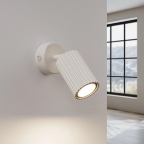 Sollux Lighting Nástěnné svítidlo KARBON béžové s vypínačem