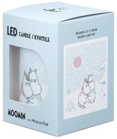 LED svíčka Moomin Let it snow 10cm