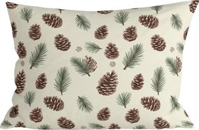 Bavlněný povlak na polštář PINE CONES 50x70 cm, barevný
