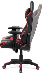 Kancelářská židle houpací mech., + koženka, plast. kříž – opěrák 90°–180° černá