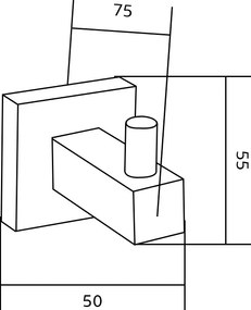 Mexen příslušenství, držák na ručníky, 1-háček, zlatá, 7020635-50