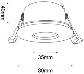 Brosline 3027 - Podhledové svítidlo CHITO 1xGU10/10W/230V bílá