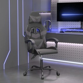 Herní židle černá a šedá umělá kůže 3143846