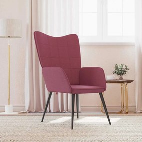 Relaxační židle vínová textil 327949