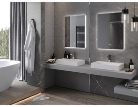 Mexen Sun, LED koupelnové zrcadlo s podsvícením 60x80 cm, 6000K, ochrana proti zamlžování, 9807-060-080-611-00