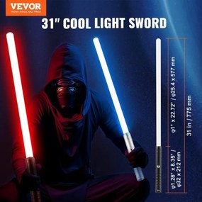 Dobíjecí světelný meč Lightsaber 2 Kusů 7 RGB barev
