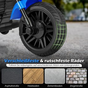 Costway 6 V dětský motocyklový chopper motorka s nožním pedálem s hudebním