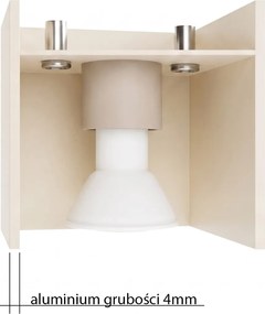 Sollux Lighting Nástěnné svítidlo QUAD 1 taupe