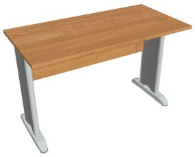 Stůl pracovní rovný 120 cm hl. 60 cm - Hobis Cross CE 1200 Dekor stolové desky: olše, Dekor lamino podnože: olše, Barva nohou: Stříbrná