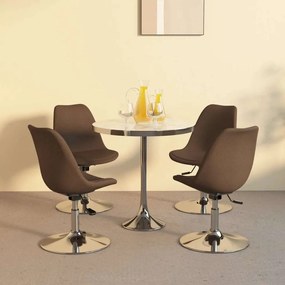 vidaXL Otočné jídelní židle 4 ks textil [338327] Barva: Hnědá