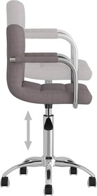 Otočná jídelní židle taupe textil 3087978