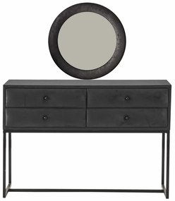 Komoda ELEGANCE se zdrcadlem - tmavě šedá
