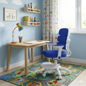 Dětská rostoucí židle Neoseat KIDDY THREE — látka, pratelný potah, tmavě modrá