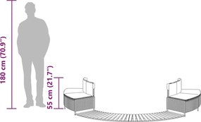 vidaXL Obruba k vířivce polyratan a masivní akáciové dřevo [3270635] Barva: Černá