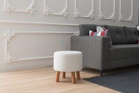 Atelier del Sofa Taburet Silindir - Cream, Krémová