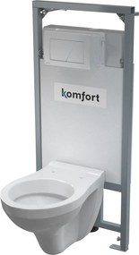 Alcadrain WC set Komfort C101-SET-01 + závěsné WC AURA do sádrokartonu