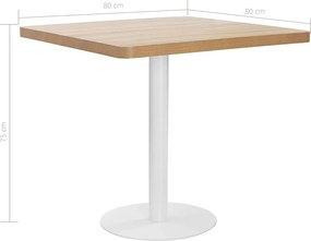 Bistro stolek světle hnědý 80 x 80 cm MDF 286432