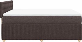 Box spring postel s matrací tmavě hnědá 140x190 cm textil 3289768