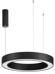LED lustr Morbido 60 černé s dálkovým ovládáním
