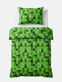 Sinsay - Bavlněná sada ložního prádla s pixelovým vzorem - zelená