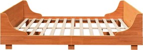 Postel bez matrace voskově hnědá 200 x 200 cm masivní borovice 3302272