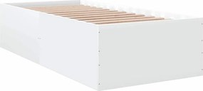 Rám postele bílý 90 x 190 cm kompozitní dřevo 3280972