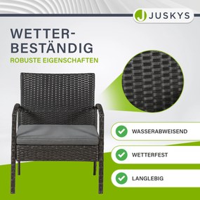 Juskys Polyratanová zahradní souprava Trinidad pro 4 osoby