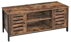 Songmics Televizní stolek industriální 2 dvířka 110 x 40 cm